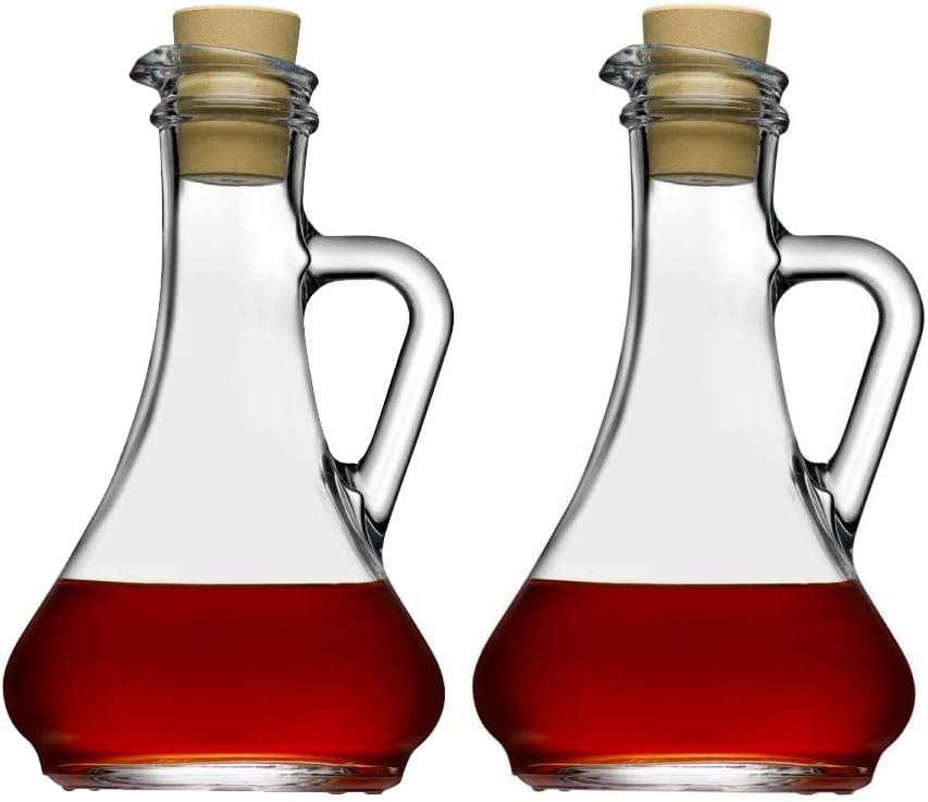 Amazon.com: Olive Oil Dispenser Set of 2 with Cork, Oil Vinegar Cruet ...