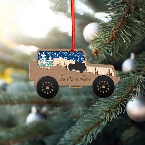 Amazon.com: Handmade Wooden Off Road 4x4 Jeeping Christmas Ornament ...