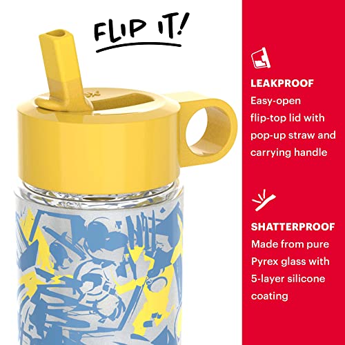 Snapklik.com : Pyrex 24-Oz Color Changing Glass Water Bottle