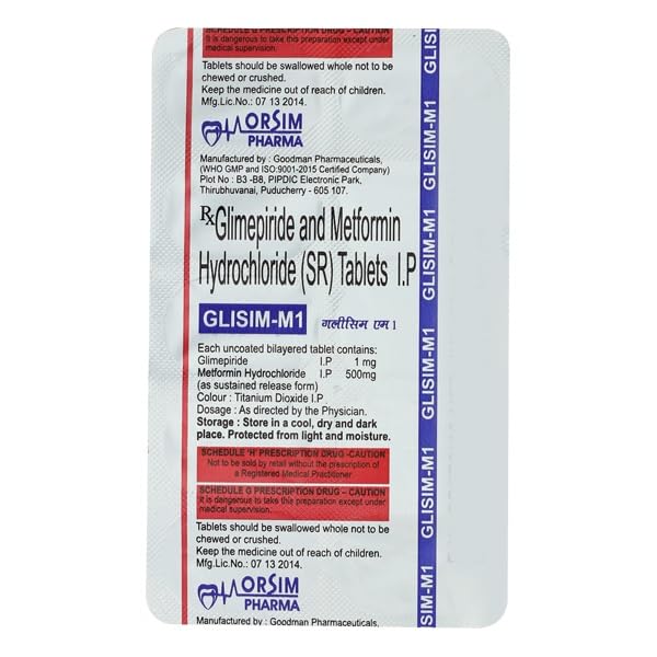 Glisim-M1 - Strip of 10 Tablets : Amazon.in: Health & Personal Care