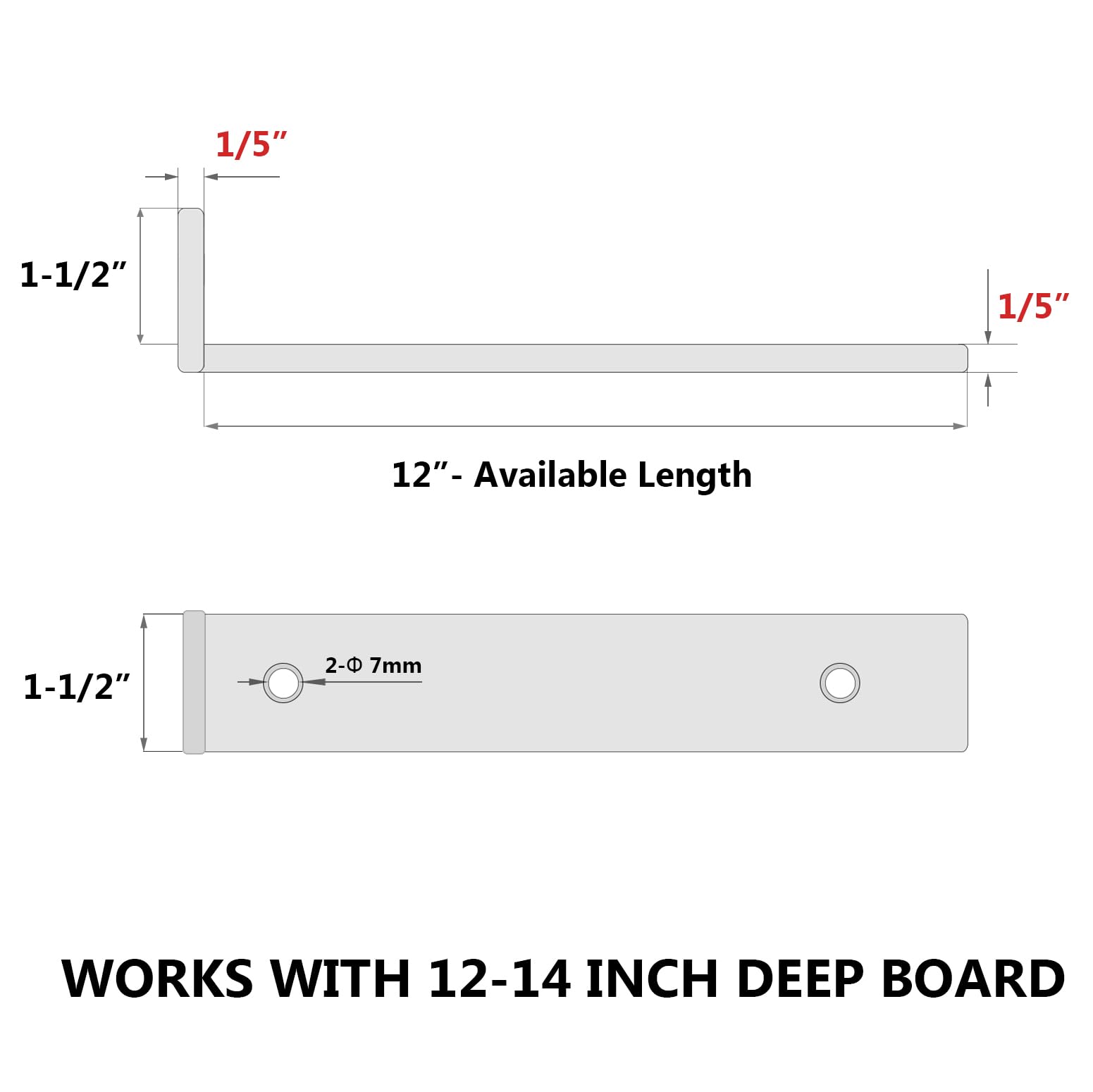 Snapklik.com : 12 Inch Floating Shelf Brackets, Heavy Duty Hidden ...