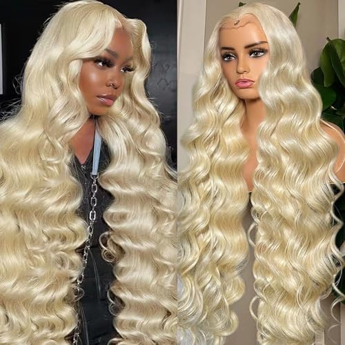 Amazon.com : NOELLA 613 Lace Front Wig Human Hair Body Wave 613 13x6 ...