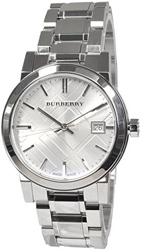 BURBERRY Unisex Analog Swiss Quartz Watch with Stainless Steel Strap ...