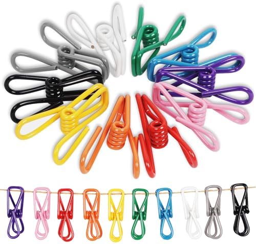 Zhtulck Bag Clips - 40 Pcs Steel & PVC Coated Food Clips for Snacks ...