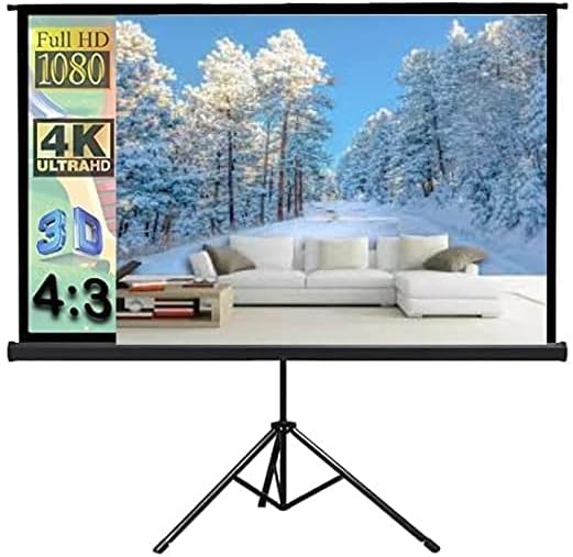 Royality Tripod Durable Projector Screens 84 Inch-Diagonal,4Ft.(Height ...