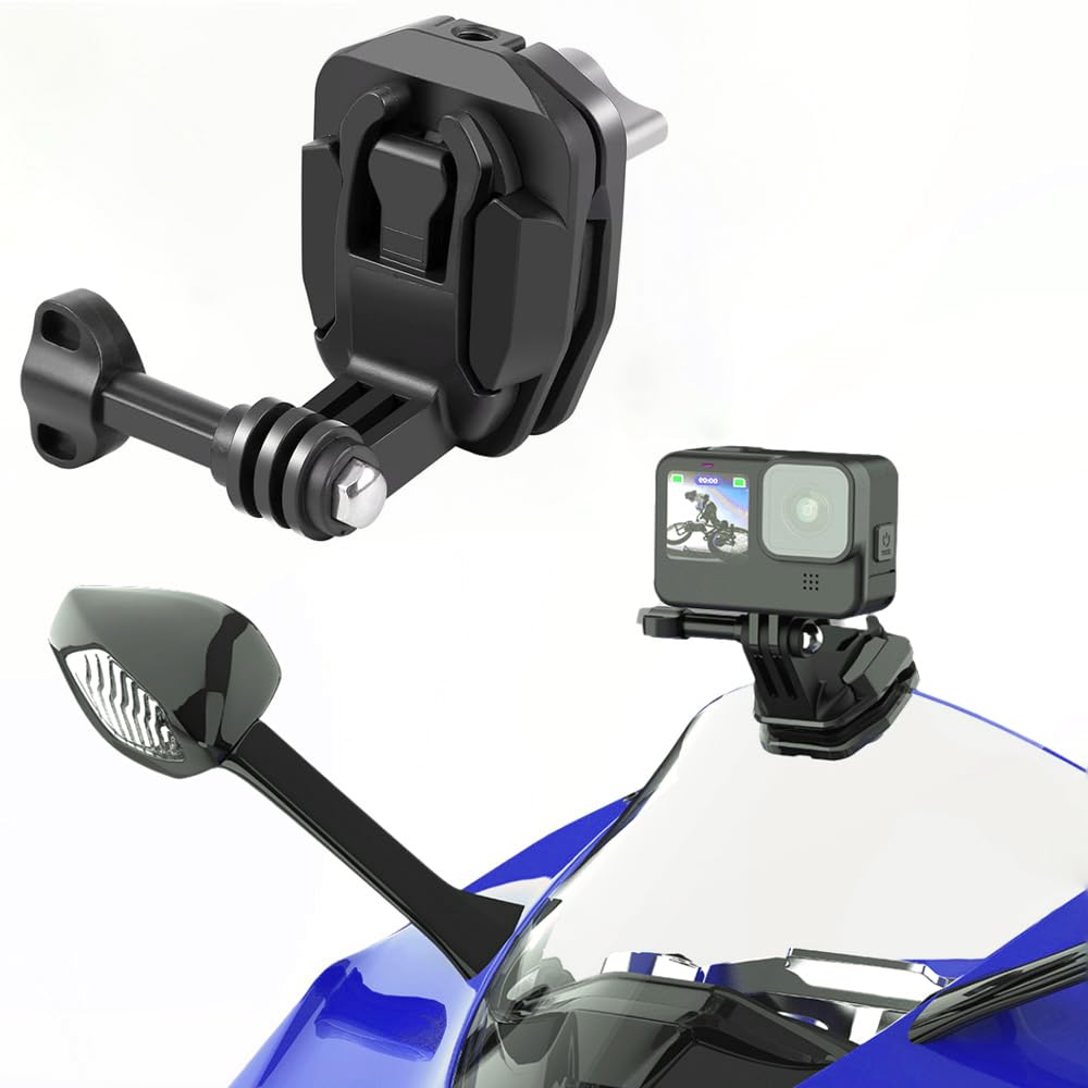 Amazon.com: KETOPKIN Aluminum Alloy Motorcycle Windshield Clip Camera ...
