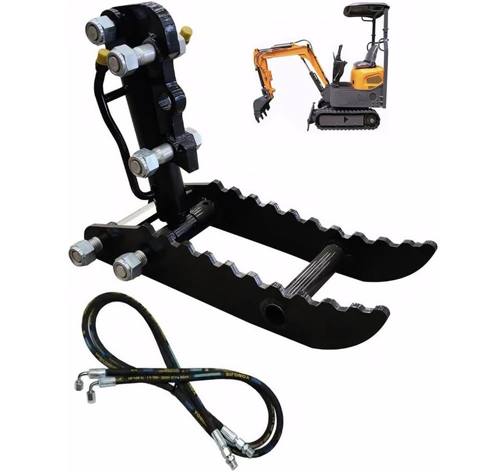 Amazon.com: Universal Hydraulic Thumb Clip for Mini 0.8 to 1.5 Tons Excavators Digger Attachment ...