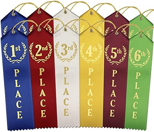 Amazon.com : RibbonsNow 1st Place Award Ribbons - 100 Blue Ribbons with ...