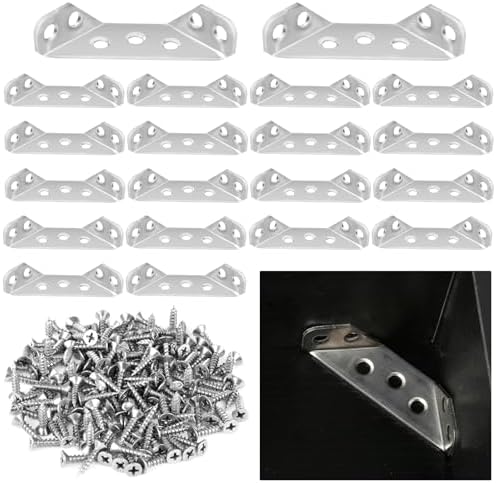 Corner Bracket, 20pcs Stainless Steel Angle Brackets for Wood Heavy ...