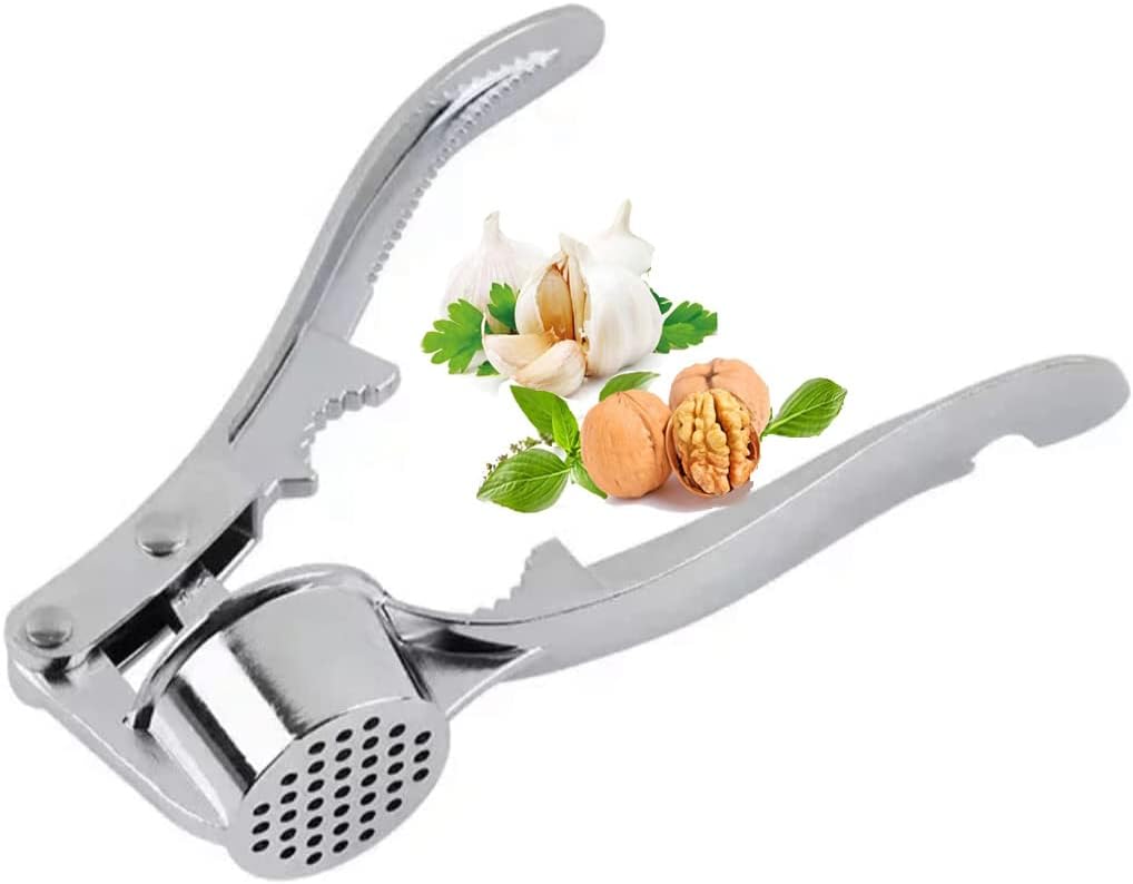 Apollo SS Garlic press, Stainless Steel, Silver, 8.5 x 25.5 x 20 cm ...