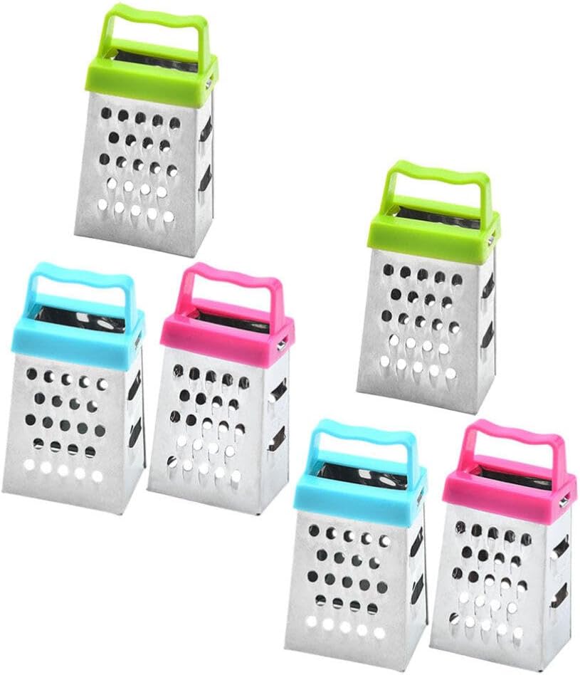 Ciieeo 6pcs Mini Cheese Grater, Stainless Steel Small Box Graters ...