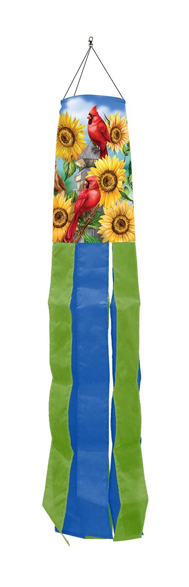 Amazon.com : Briarwood Lane Cardinals and Sunflowers Summer Windsock ...
