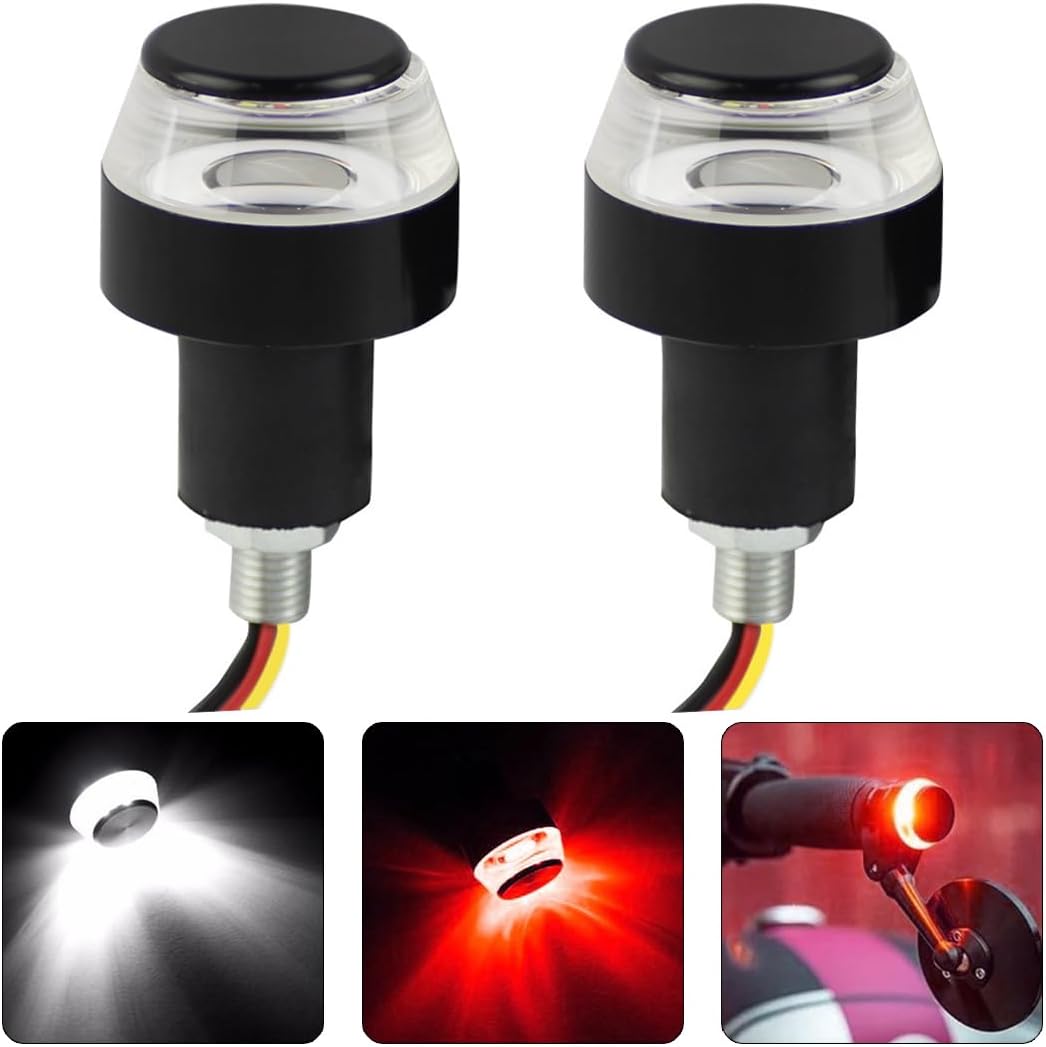Amazon.com: AICEL Motorcycle Handlebar End LED Lights, Handlebar ...