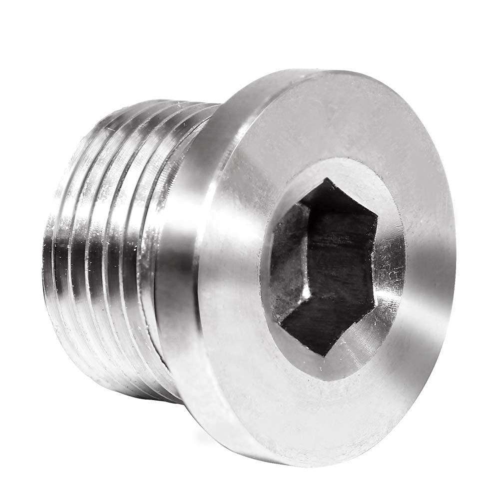 Hex Head Socket Pipe plug M8x1 Thread Stainless Steel Pipe Fitting Rods ...