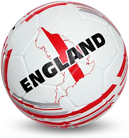 Nivia Country Colour England Football (White/Red, Size 5) | Machine ...