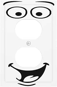 Fun Smile Face 1 Gang Outlet Covers Duplex Receptacle Wall Plate ...