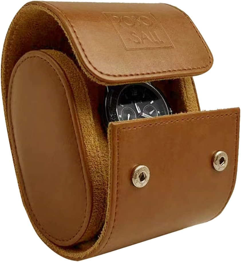 Amazon.com: PoBoSall Watch Case for Men Women Leather Watch Roll Travel ...