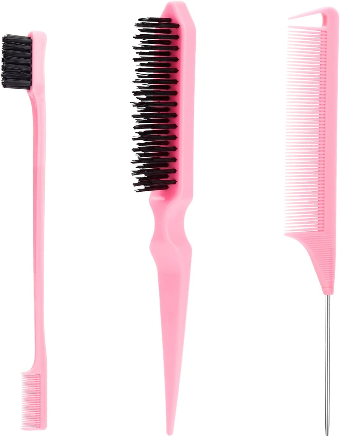 Amazon.com : 5 Pcs Detangling Brush Set Cushion Nylon Bristle Shampoo ...