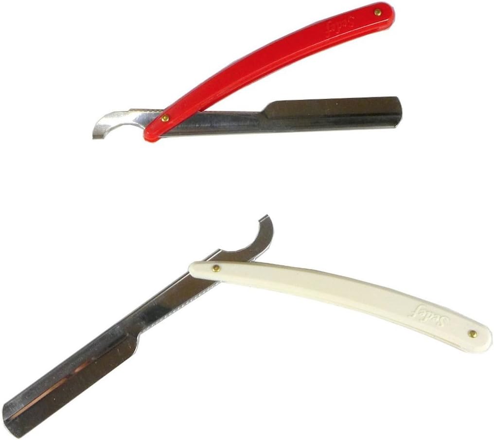 Amazon.com: Plastic Handle Straight Razor Used with Replaceable Blade ...