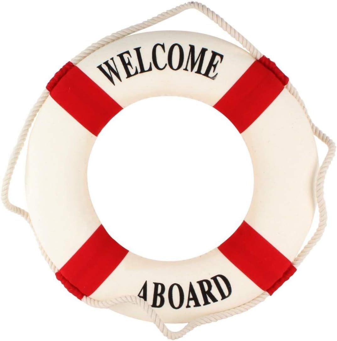 Amazon.com: Veemoon Life Ring Welcome Decoration, Nautical Life Ring ...
