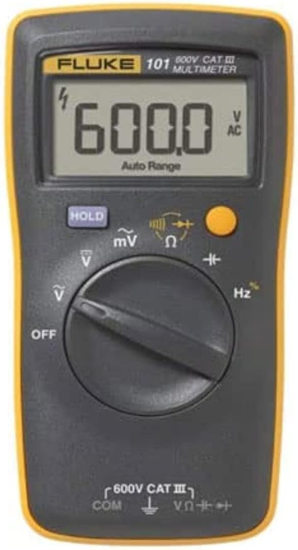 Fluke 110 True-RMS Digital Multimeter with Large Backlit Display 6000 ...