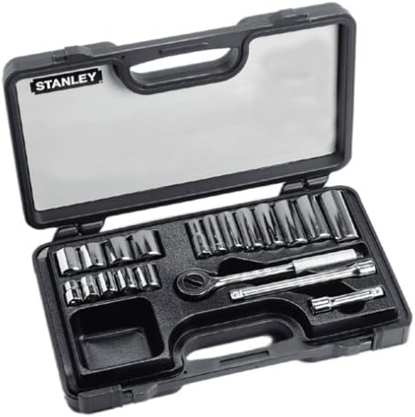Amazon.com: Stanley Tools 20-Piece SAE Standard/Deep Socket Set, 3/8 ...