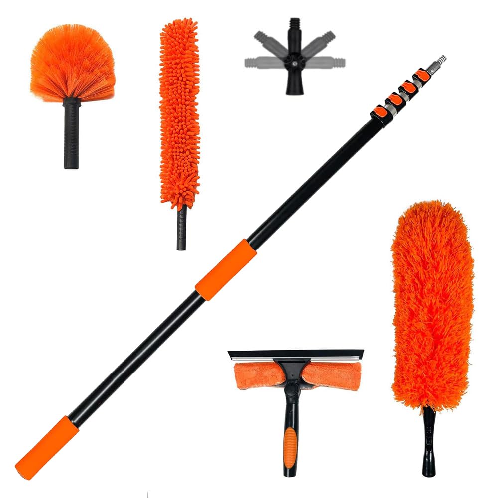 Amazon.com: 20 Foot High Reach Duster Kit with 3-12FT Extension Pole ...