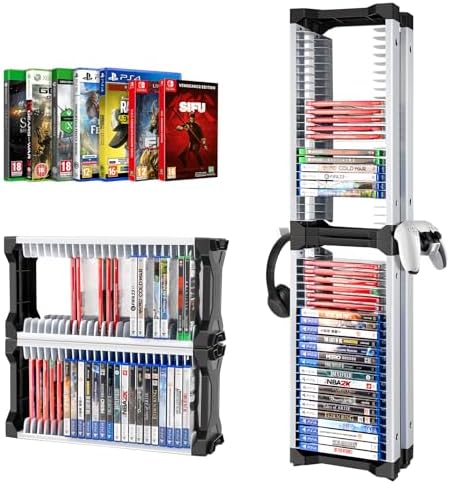 Amazon.com: Nargos Video Game Storage Stand Tower for PS5/ PS4/ PS3 ...
