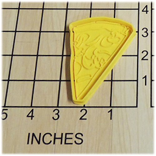 Amazon.com: Pizza Slice Shaped Cookie Cutter and Stamp #1201 : Handmade ...