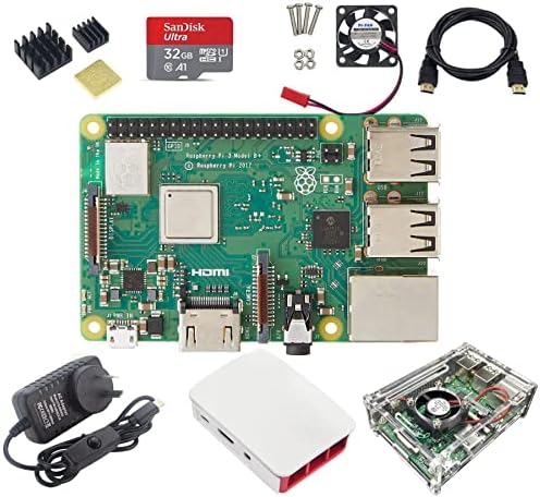 DIGISHUO 8 in 1 Kit Complete Raspberry Pi 3 Model B+ Module&Official ...