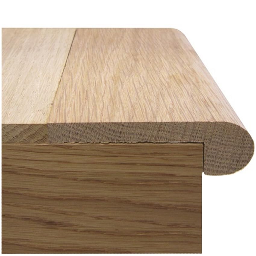 Buy Solid Oak Stair Nosing 10mm S/E - 82x28mm - 90cm Stair Edge Nosing ...