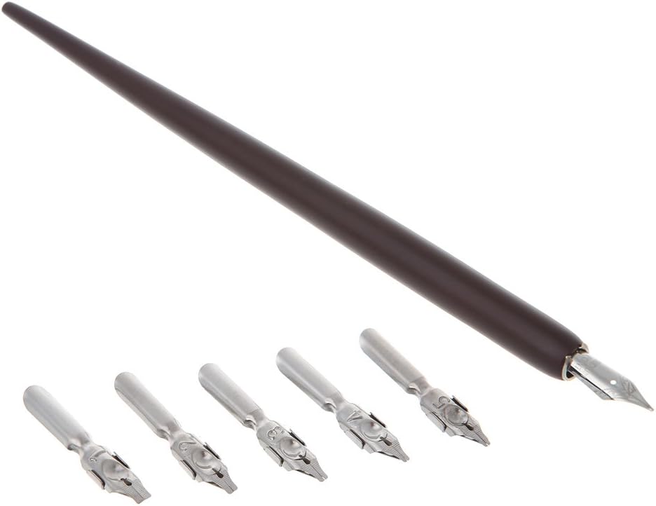 Wood Writing Drawing Dipping Pens English Calligraphy Pen Copperplate ...