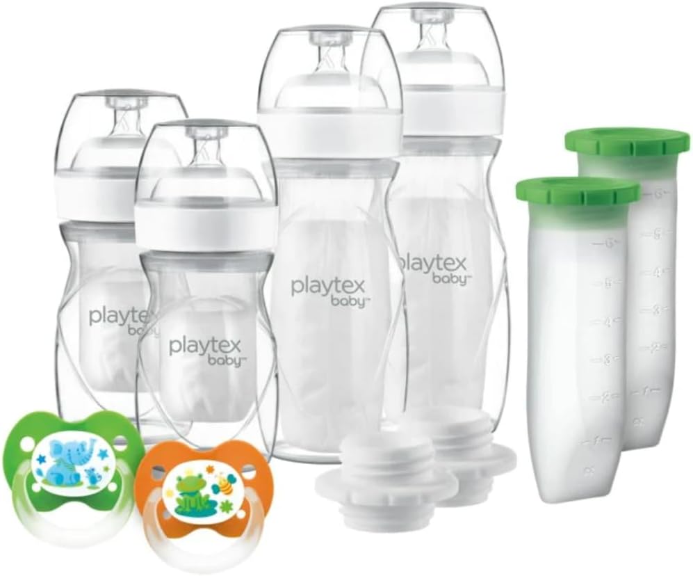 Amazon.com : Playtex Baby Nurser Newborn Gift Set with Drop-Ins Bottle ...