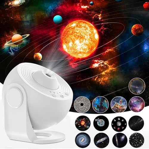 Mexllex 13 in 1Galaxy Projector Light with 12 Film Discs, Planetarium ...