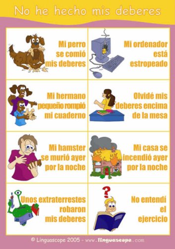 Spanish Poster ("No He Hecho Mis Deberes") : Derone, Stephane: Amazon ...