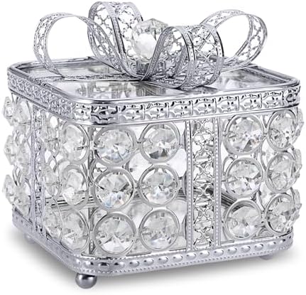 Amazon.com: ELLDOO Mini Trinket Box, Bow-knot Gift Box Style Keepsake ...