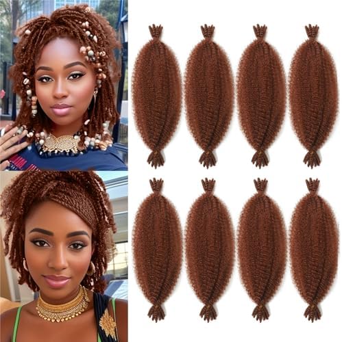 Amazon.com : 8Inch Springy Afro Twist Hair 8 Packs Marley Twist ...