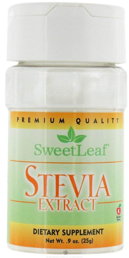 Sweet Leaf Stevia Extrato de Stevia em Pó, Potes de 25 g - Zero ...