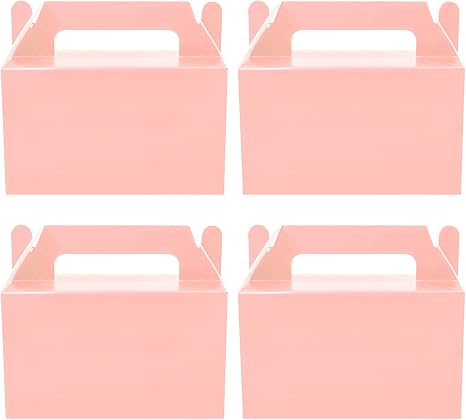 Amazon.com: Oletx 12Pcs Pink Gable Gift Boxes, Party Favor Treat Box ...