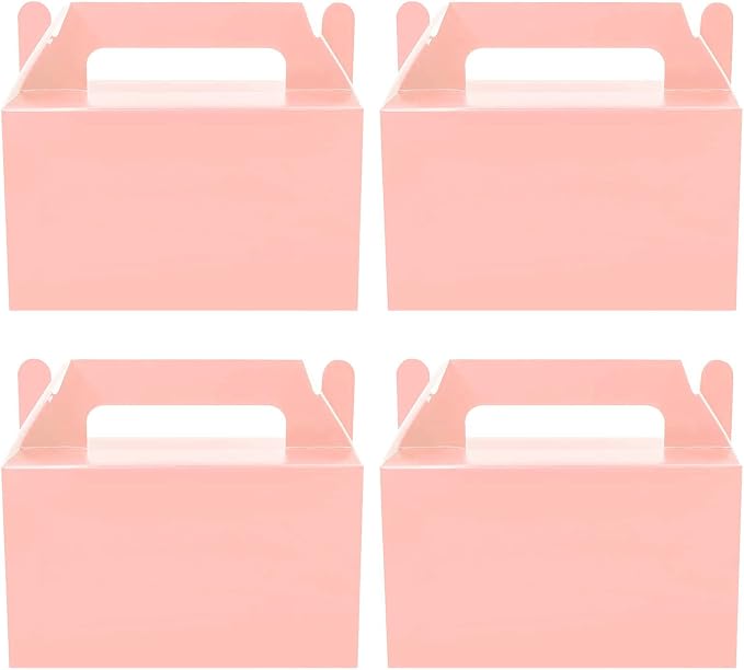 Amazon.com: Oletx 12Pcs Pink Gable Gift Boxes, Party Favor Treat Box ...