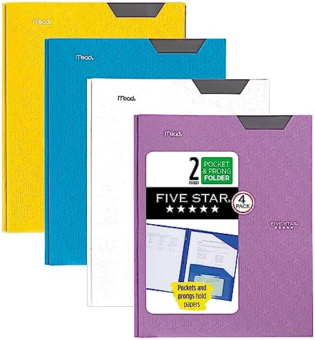 Five Star Folder plástico con solapas y 1 bolsillo Tamaño Carta ...