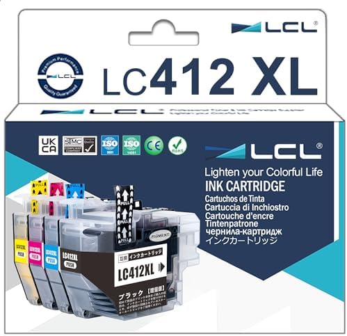Amazon.co.jp: LCL LC412XL 4色セット 互換インクカートリッジ LC412-4PK ブラザー (Brother) 対応 ...