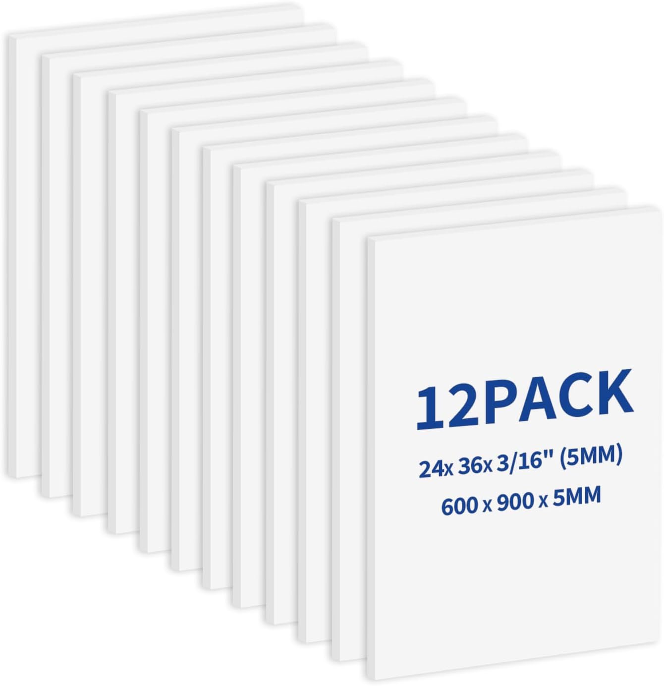 Amazon.com : Zzrywuty 12 Pack Large Foam Boards 24" x 36", 5mm ...
