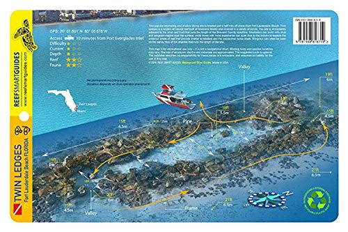 Twin Ledges Broward County Florida Waterproof Dive Card : Reef Smart ...