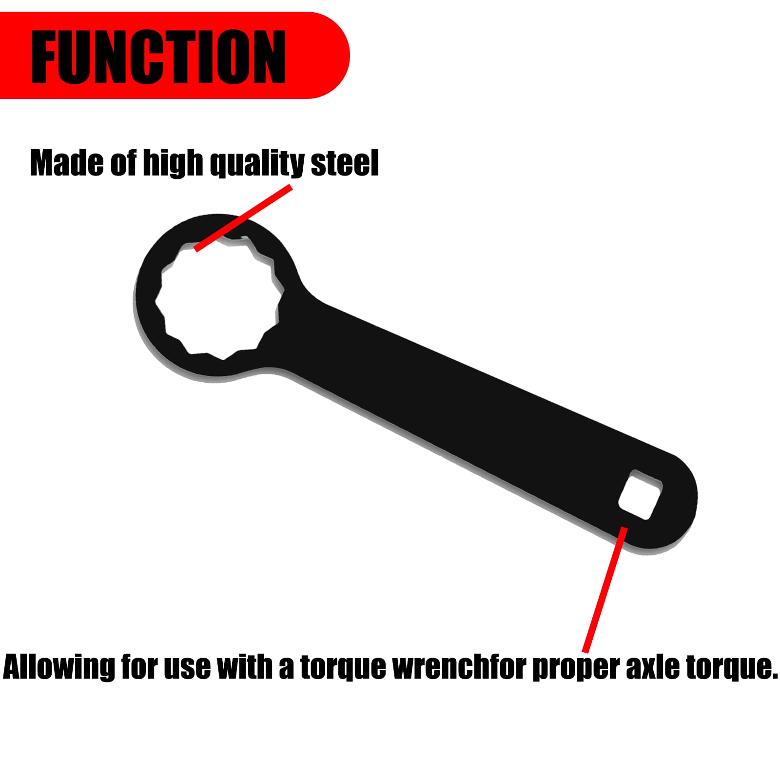 Snapklik.com : VPZMT Black 36mm Rear Axle Nut Wheel Torque Wrench Hand ...