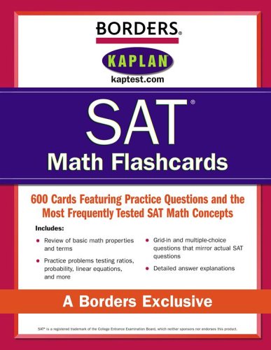 Borders SAT Math Flashcards: Kaplan: 9780743287531: Books - Amazon.ca
