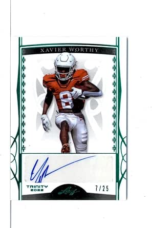 Amazon.com: 2022 Leaf Trinity Autograph #BA-XW1 Xavier Worthy RC Rookie ...
