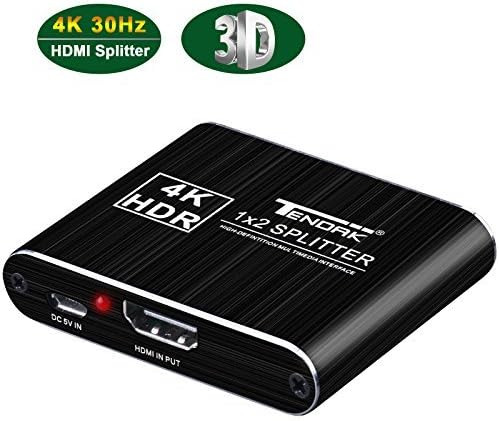 Amazon.com: 1x2 HDMI Splitter, Tendak 4K 1 in 2 Out HDMI Signal Powered ...