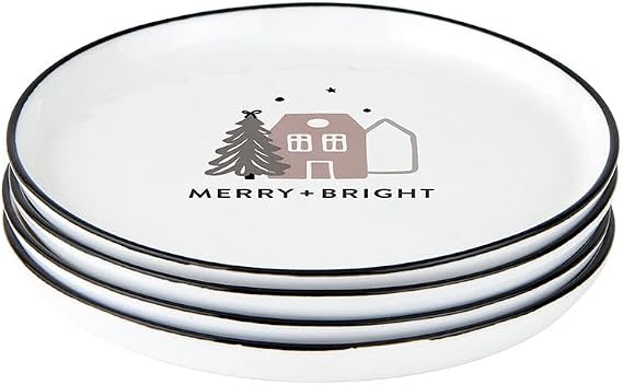 Amazon.com: Santa Barbara Design Studio 4-Piece Christmas Appetizer ...
