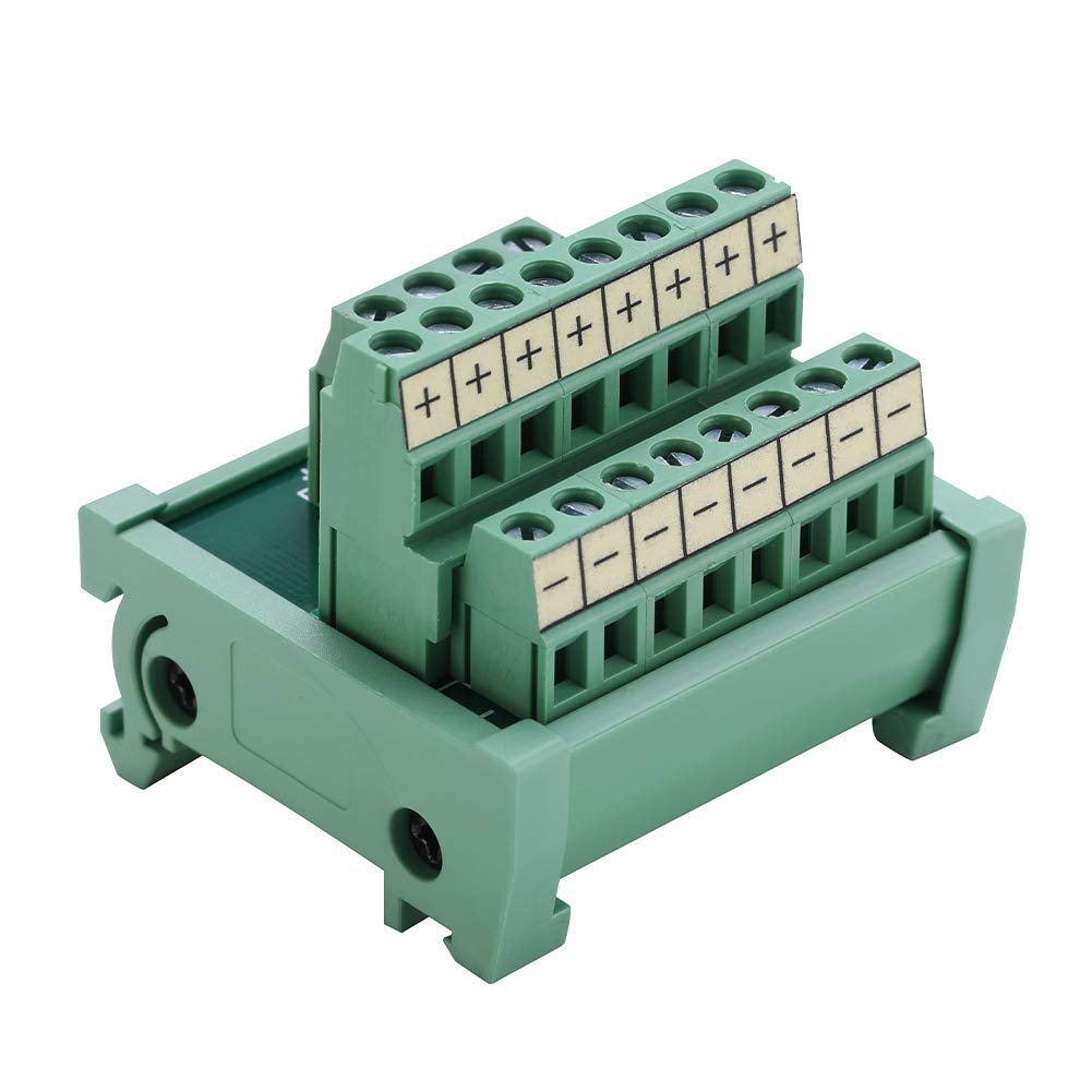 ANMBEST 2 in 8 Out Terminal Blocks Module, 25A DIN Rail and Panel ...